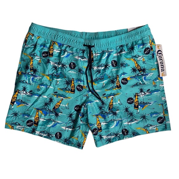Corona | Swim | Corona Extra Teal All Over Print Corona Cay Board ...